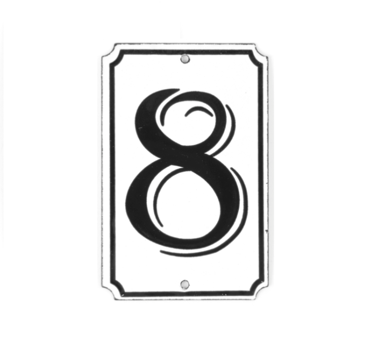 Enamel Number - 8 - Nathan & Co.
